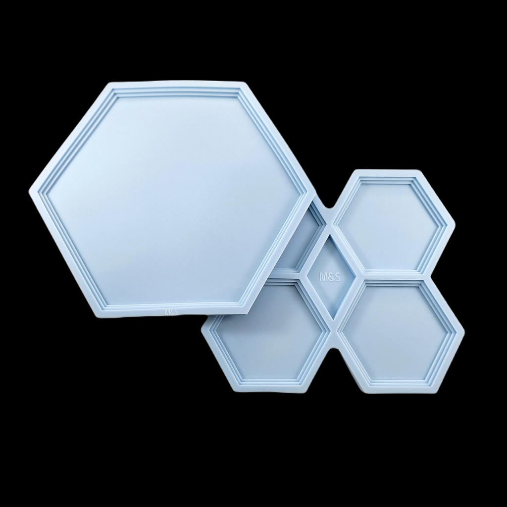 Cascade Hexagon coasters | Molds and Shapes