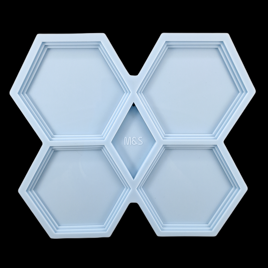 Cascade Hexagon coasters | Molds and Shapes